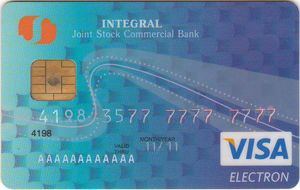 Bank Card: Integral Bank Visa Electron (Integral Bank, UkraineCol:UA-VE ...