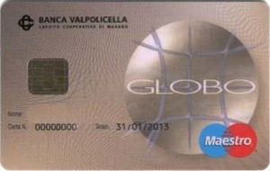 Tarjeta de Banco: Maestro "Globo" (Banca Valpolicella, ItaliaCol:IT-MS-0007