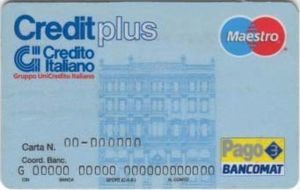 Bank Card: Maestro "CreditPlus" (Gruppo UniCredito Italiano, ItalyCol ...