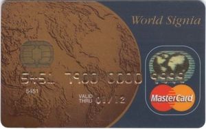 Bank Card: MasterCard World Signia (PaySquare BV, NetherlandsCol:NL-MC-0008