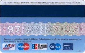 Bank Card: Eurocheque Card (ING Bank, NetherlandsCol:NL-GM-0006.01