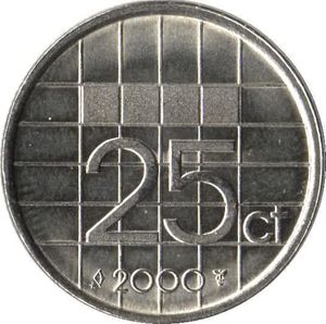 Coin: 25 Cents (Kwartje) (Netherlands(1980~2001 - 6th Queen Beatrix ...
