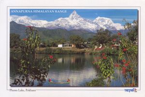 Postcard: Annapurna Range from Phewa Lake, Pokhara (Nepal(_ Phewa Lake ...