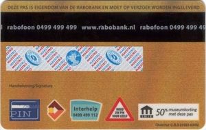 Bank Card: Rabobank Europas 3 (Rabobank, NetherlandsCol:NL-MS-0005.02