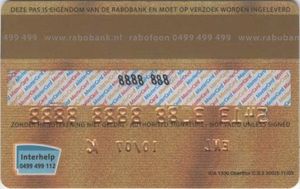 Bank Card: MasterCard Gold "Rabocard" (Rabobank, Netherlands) Col:NL-MC ...