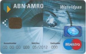 Bank Card: Maestro "Wereldpas" (ABN-AMRO Bank, Netherlands) Col:NL-MS ...