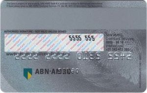 Bank Card: MasterCard Standard (ABN-AMRO Bank, NetherlandsCol:NL-MC-0011