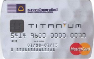 บัตรธนาคาร: MasterCard "Titanium" (Siam Commercial Bank, ไทยCol:TH-MC ...