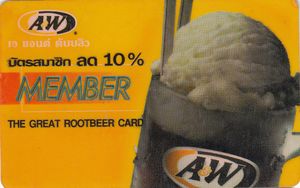 Functional Card: Member card (Restaurants and Cafes, Thailand(A&W) Col ...