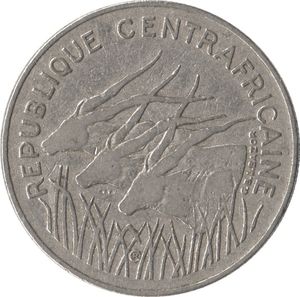 Coin: 100 CFA Francs (Central African Republic(1970~Today - Circulation ...