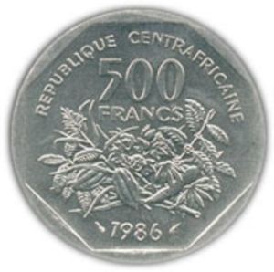 Coin: 500 CFA Francs (Central African Republic(1970~Today - Circulation ...