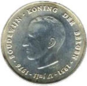 Coin: 250 Francs (Silver Jubilee of King Baudouin I - Flemish legend ...