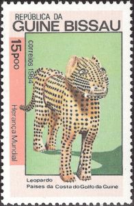Stamp: Leopard, Guinea coast. (Guinea-Bissau(African Art) Mi:GW 790,Sn ...