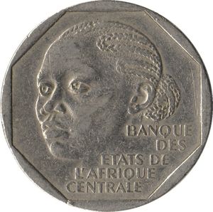 Coin: 500 CFA Francs (Chad) (1970~Today - Circulation) WCC:km13