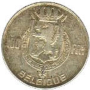 Coin: 100 Francs (French legend - Medal alignment) (Belgium) (1934~1951 ...