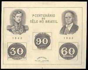 Stamp: Brazilians First Stamp Centenary (Brazil(100 years of Brazilian ...