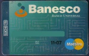 Bank Card: Banesco (Banesco, VenezuelaCol:VE-MS-0270
