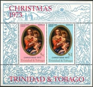 Stamp: Christmas 1973 Souvenir Sheet (Trinidad and Tobago(Christmas ...
