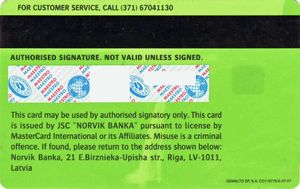 Bank Card: Waterfall (Norvikbanka, LatviaCol:LV-MS-0007.01