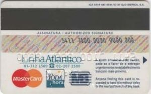Bank Card: MasterCard Standard (Banco Portugues de Atlantico, Portugal ...