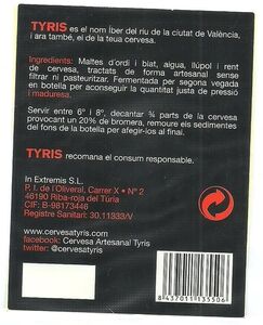 Drink Label: Tyris Weizenbier (In Extremis S.L., SpainCol:ES-BEER-002685