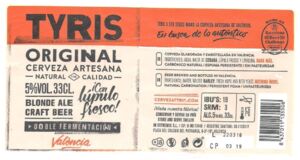 Drink Label: Tyris Original (In Extremis S.L., SpainCol:ES-BEER-002690