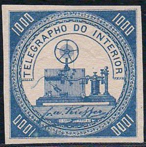 Stamp: Telegraph - no Control in back (Brazil) (Telegraph) RHM:BR T-6 ...