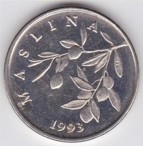 Coin: 20 Lipa (Maslina - Croatian: odd years) (Croatia(1991~Today ...