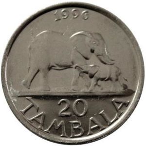 Coin: 20 Tambala (Malawi) (1971~Today - Circulation (Kwacha)) WCC:km29