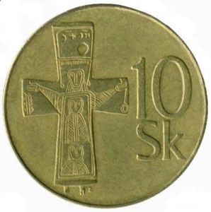 Coin: 10 Korun (Slovakia(1990~2009 Republic (Korun) Circulation) WCC:km11