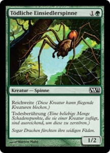 Game Card: Tödliche Einsiedlerspinne (Magic: The Gathering(Magic 2013) Col:MTG-M13-DE-165 🃏