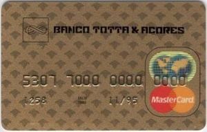 Bank Card: MasterCard Gold (Banco Totta & Acores, Portugal) Col:PT-MC-0004