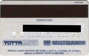 Cartão bancário: Student Card (Banco Totta & Acores, PortugalCol:PT-GM-0006