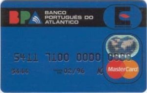 Cartão bancário: MasterCard Standard (Banco Portugues de Atlantico ...