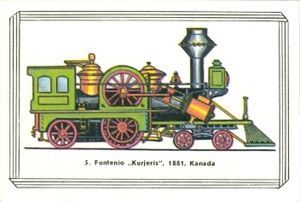تقويم الجيب: Old Locomotive 1881 Canada - 05/10 (ليتوانيا(Steam ...