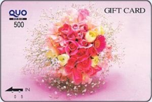 Gift Card: Bouquet Of Pink Flowers (QUO Cards, Japan(Flowers) Col:JP ...