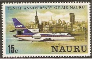 Stamp: Dassault Falcon 50 (Nauru(10. Years Air Nauru) Mi:NR 207,Sn:NR ...