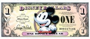 Banknote: 1 Disney Dollar (Fantasy Issues(USA - Disney Dollars) Col:DIS089