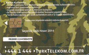 Phonecard: Asker Kartt (Turk Telekom, Türkiye (Turkey)(Asker Kart ...