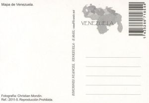 Tarjeta Postal: Mapa de Venezuela (VenezuelaCol:VE-001203