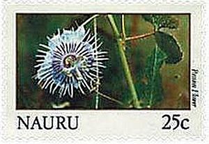 Stamp: Passionflower (Nauru(Flowers) Mi:NR 377,Sn:NR 382,Yt:NR 370,Sg ...