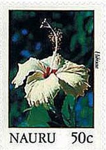 Stamp: Hibiscus (Nauru(Flowers) Mi:NR 382,Sn:NR 388,Yt:NR 375,Sg:NR 398 ...