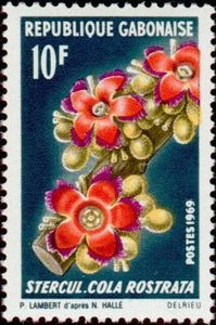 Stamp: Cola rostrata (Gabon(African Plants) Mi:GA 344,Sn:GA 247,Yt:GA ...