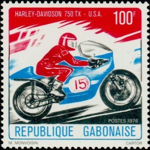 Stamp: Harley-Davidson, US (Gabon(Motorcycles) Mi:GA 601,Sn:GA 371,Yt ...