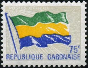Stamp: Official Service Stamp (Gabon(Flag of Gabon) Mi:GA D21,Sn:GA O19 ...