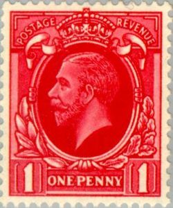 Stamp: King George V - Dark Background (United Kingdom of Great Britain ...