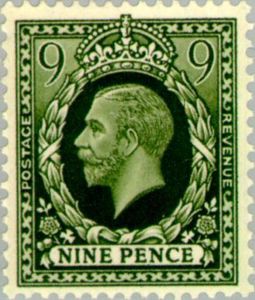 Stamp: King George V - Dark Background (United Kingdom of Great Britain ...