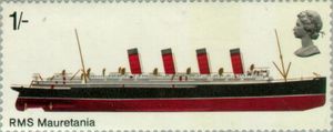 Stamp: R.M.S. Mauritania (United Kingdom of Great Britain & Northern ...