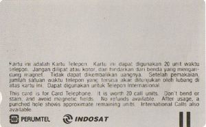 Phonecard: Motto of Perumtel (Reverse Side: Silver, Bars On Reverse ...