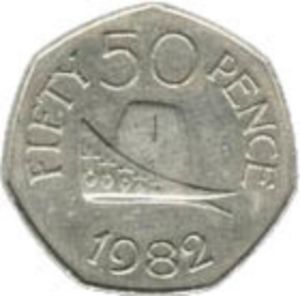 Coin: 50 Pence (Ducal Cap) (Guernsey(1956~1983 - 2nd coinage) Col:GG ...